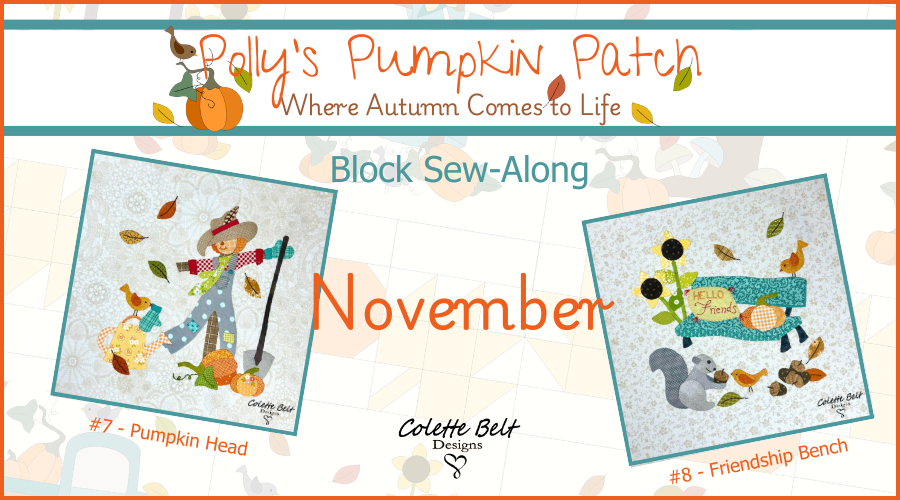 Polly's Pumpkin Patch Blocks 7 & 8 – Colette Belt Designs