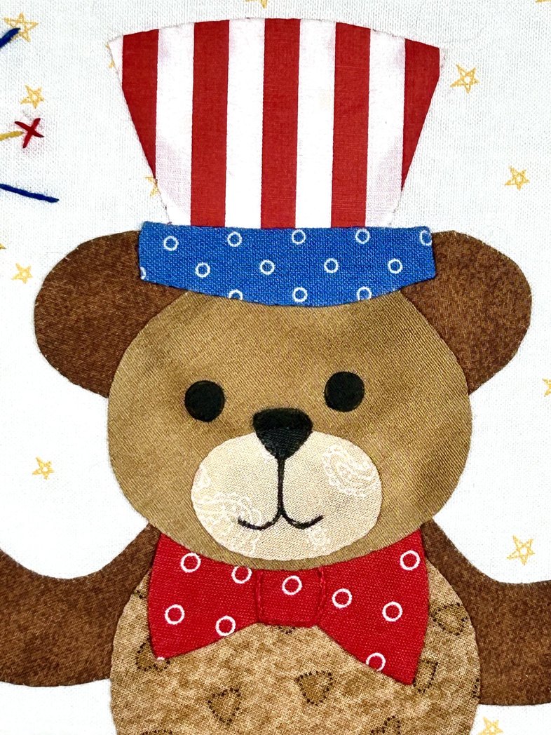 Year of Bears - Patriotic Bear Appliqué Pattern PDF – Colette Belt Designs